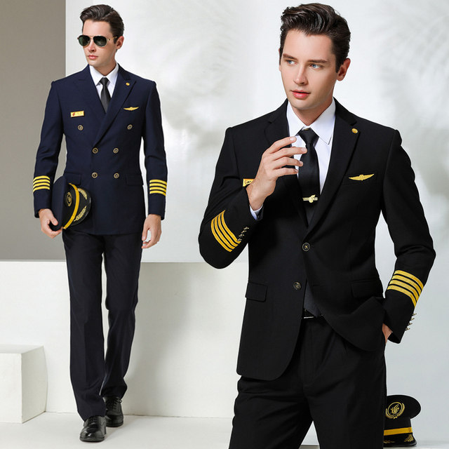 Airline Captain Uniform Male Pilot Flight Attendant Suit Air China ...