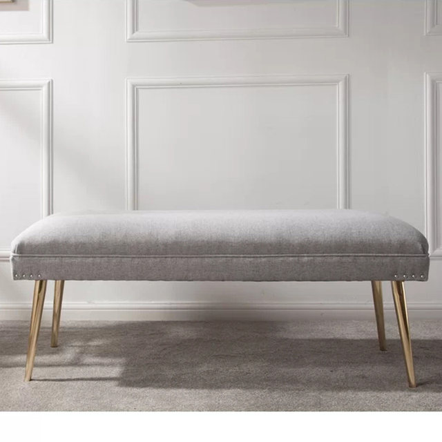 Nordic light luxury bed end stool cloakroom stool linen shoe changing ...