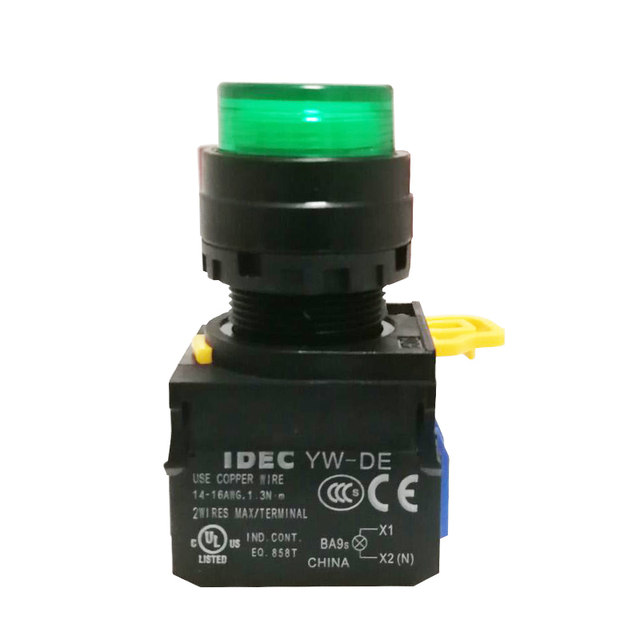 IDEC original authentic and spring switch button YW1L-M2E convex head ...