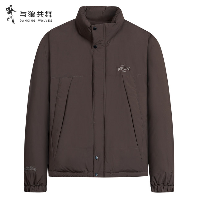 Dancing with wolves and collar down jackets Men's 2024 winter new technology warm casual jacket