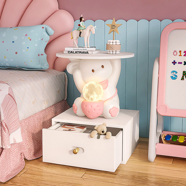 Creative Rabbit Cartoon Children's bedside cabinet girl thickened ...