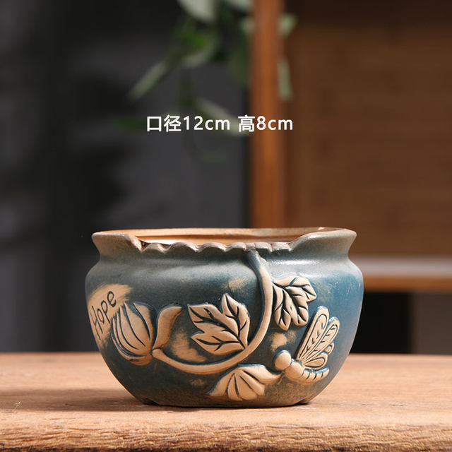 Group of succulent flowerpots ceramic household coarse pottery ...