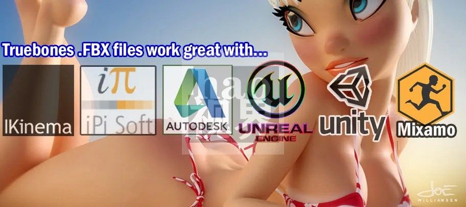 Action capture action library TrueBoneScollection sticker complete FBX/BIP/BVH/Imotion