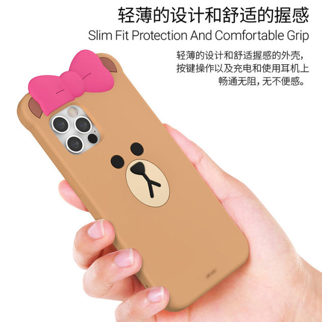 Line Brown Bear and Coni Rabbit Cartoon is suitable for Apple 13 promax ...
