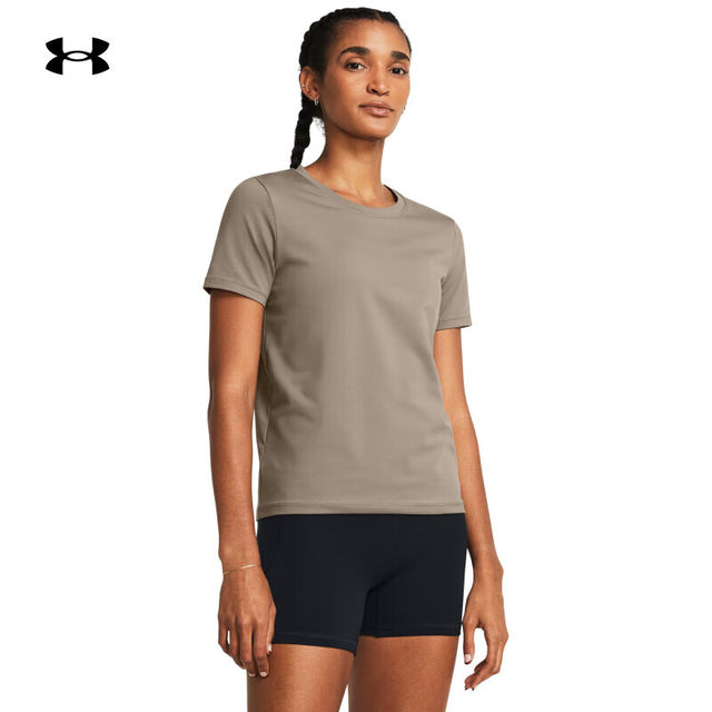 Under Armor UA Women's Short Sleeve 2024 Summer New Round Neck ...