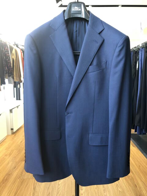 Dayang Chuanshi men's TRANDS suit British Dome wool fabric navy blue ...
