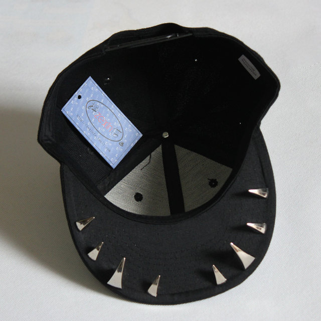 hip-hop punk style acrylic letter horn rivets hip-hop hat men and women ...