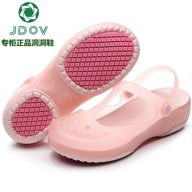 JDOV Crocs women's summer fashion non-slip beach shoes outdoor soft ...