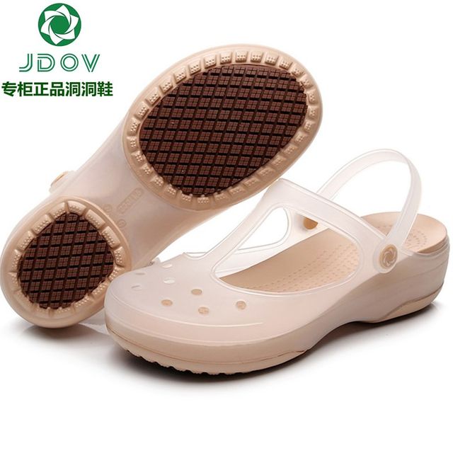 JDOV Crocs women's summer fashion non-slip beach shoes outdoor soft ...
