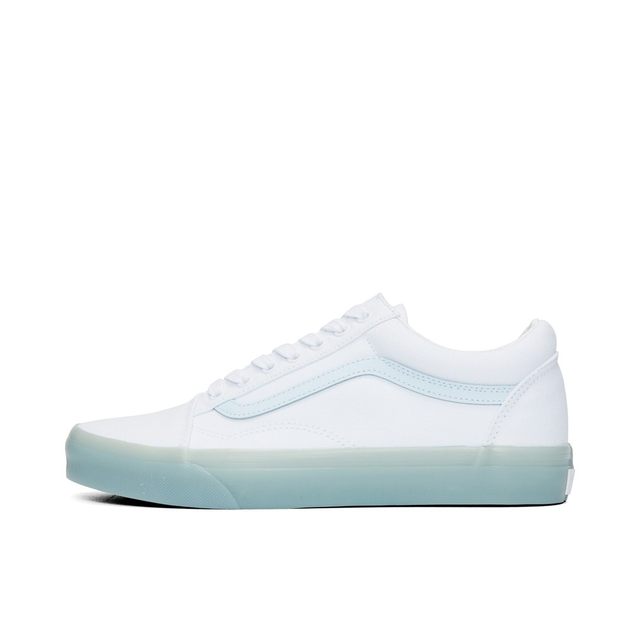 VANS men's and women's casual shoes milk blue jelly bottom low-top ...