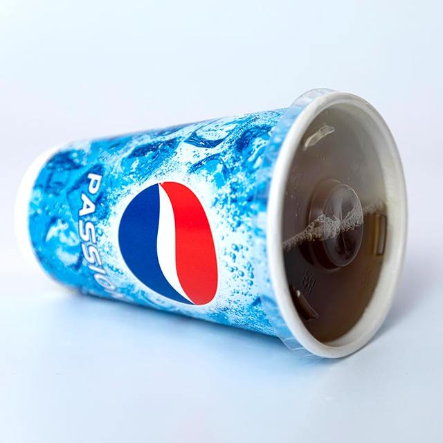 Disposable beverage cup Coke cup with lid paper cup cold drink double ...
