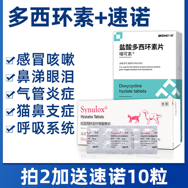 Boni doxycycline hydrochloride dog cough retching cold medicine cat ...