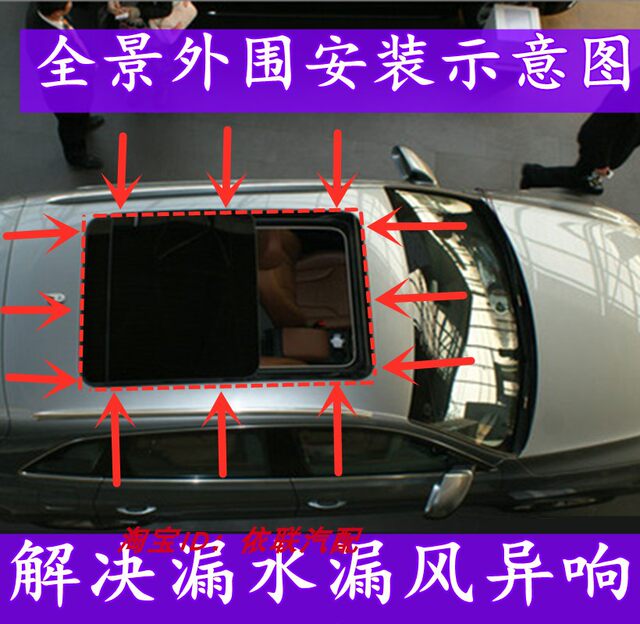 Suitable for Audi A4A4LA6A6Lq5Q5Q3Q7 Tiguan panoramic sunroof sealing ...