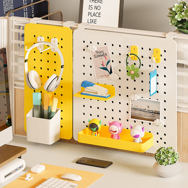 Desktop hole plate workstation baffle rack office storage desk without ...