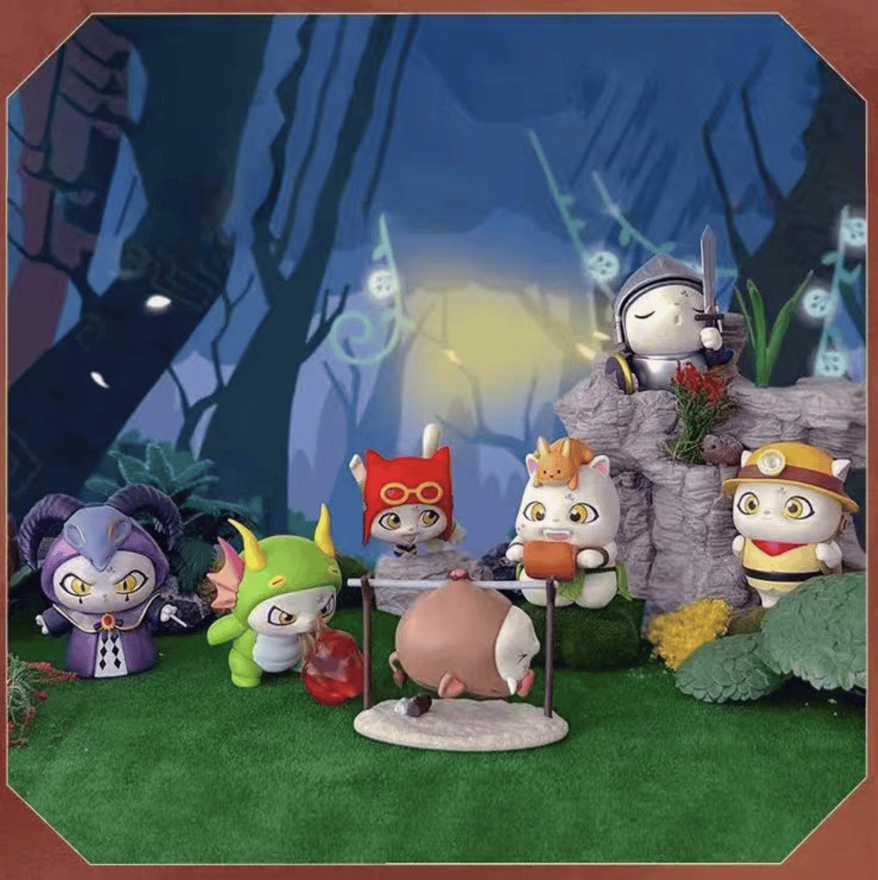 Big Monster Palace Cave Light Gem Blind Box Figures - 6-Pack