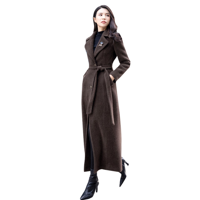 Long coat female 2022 winter new self -slim Korean thickened mink ...
