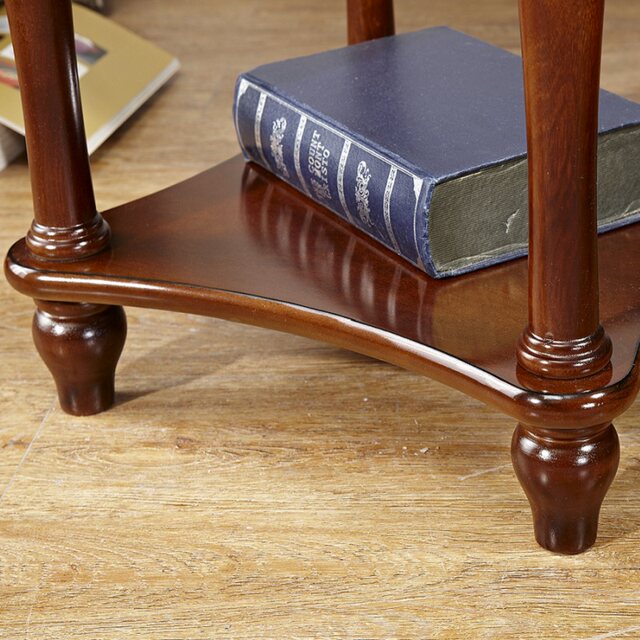 European coffee table solid wood round simple small round table side ...