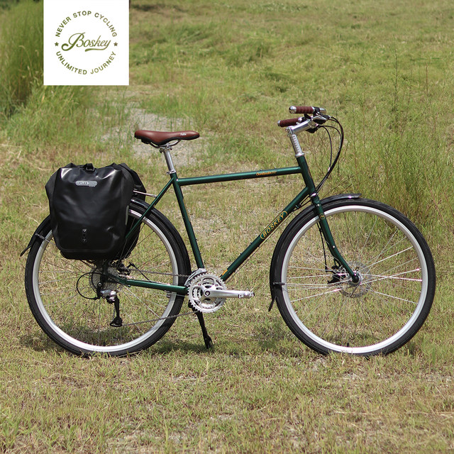 Immortal riding BOSKEY station wagon steel frame bicycle long-distance ...