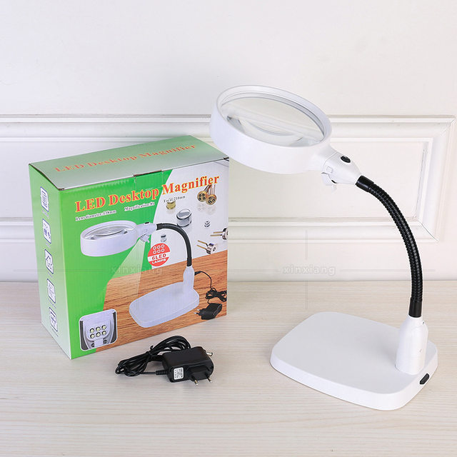 Reading table lamp table 10 times magnifying glass HD LED lighting ...