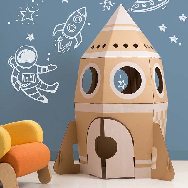 Large aerospace rocket carton DIY children's handmade materials ...