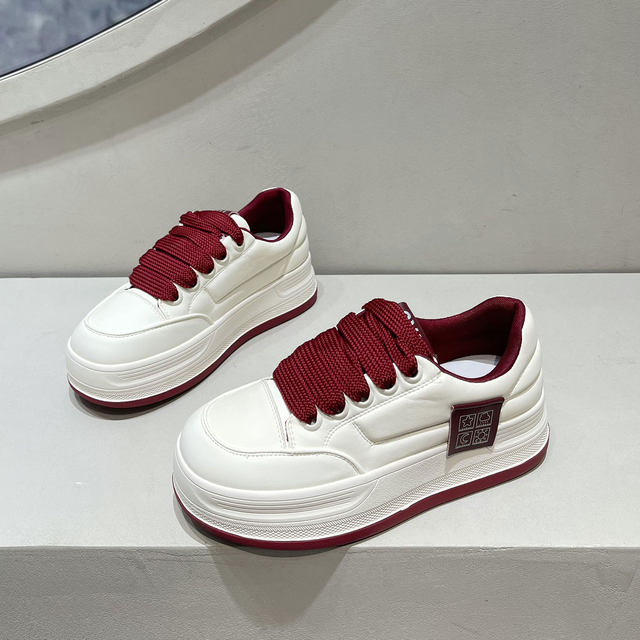 Ankora red white shoes for women 2024 new hot style versatile spring ...