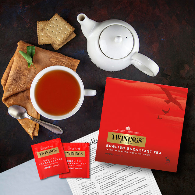 British TWININGS Black Tea British Breakfast Tea 100 Tablets Bag Tea ...