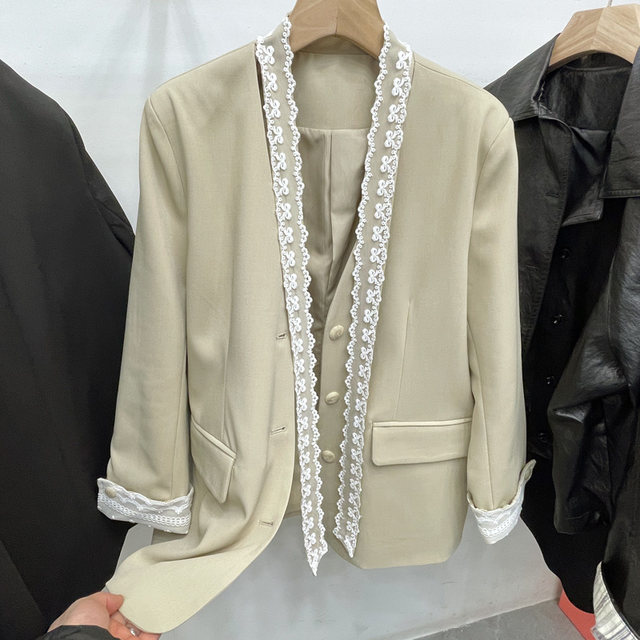 Lace streamer suit jacket for women in 2025 spring new style design ...