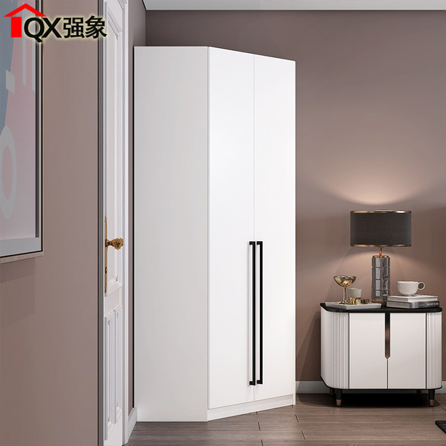 Modern minimalist bedroom corner wardrobe corner cabinet triangular ...
