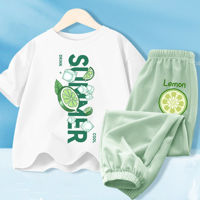 Girls summer suit 2025 new children's summer fashionable short-sleeved ...