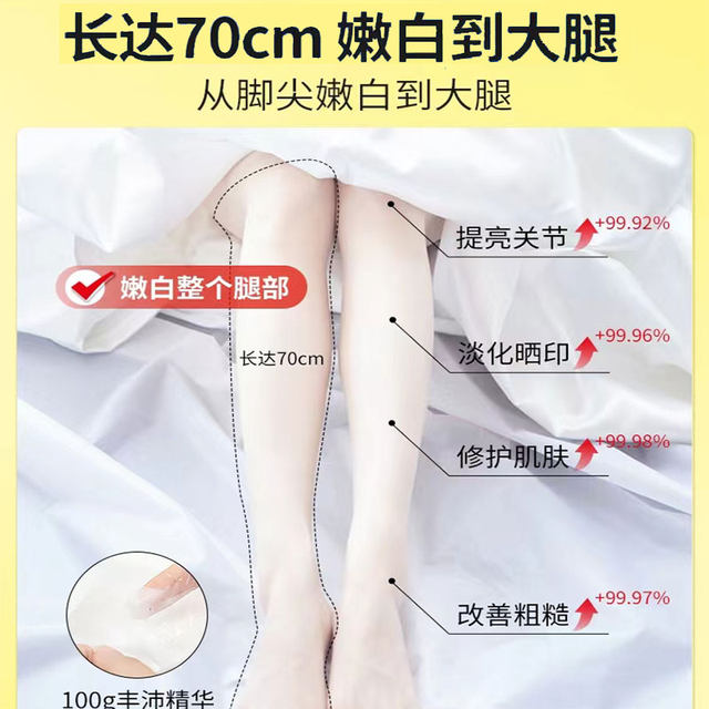 Extended leg mask set with niacinamide after sun repair, whitening and ...