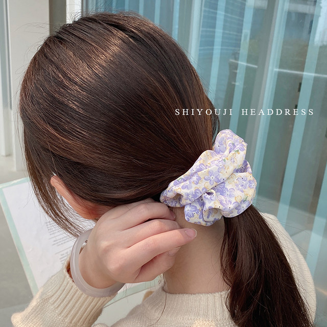 New Korean simple ins cool hair accessories large intestine hair tie ...