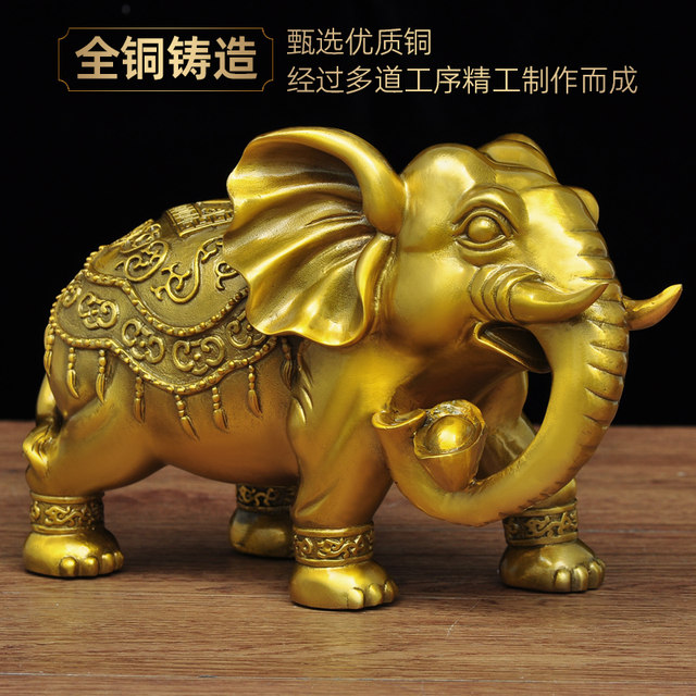 All-copper elephant ornaments to attract wealth and feng shui elephant ...