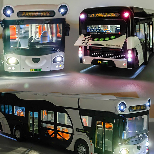 1:42 Large Karl New Energy Panda Bus Model Bus Simulation Car Model ...