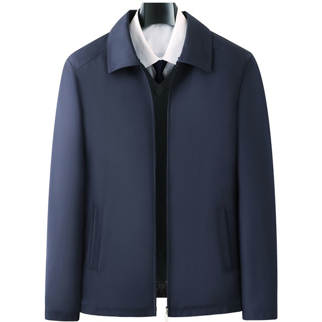 Dad's jacket spring and autumn lapel middle-aged men's jacket middle ...