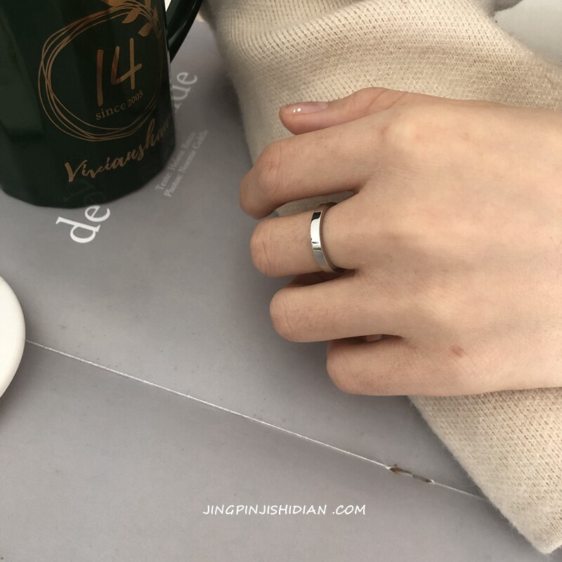 Crystal Titanium Steel Couple Ring - Non-Fading Trendy Design for Men ...