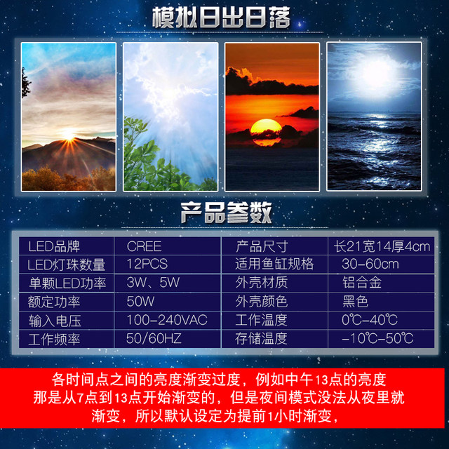 Micro -cylinder small sea tank light A052 full spectrum LED coral light ...