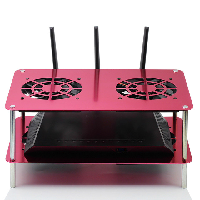 Net piece R7000 radiator R7800 AC88U radiator router radiator dual 12cm fan