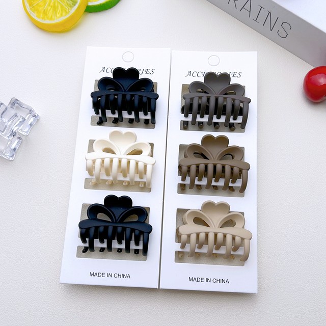 4.5CM medium-sized double-row tooth gripper, frosted milky coffee color ...