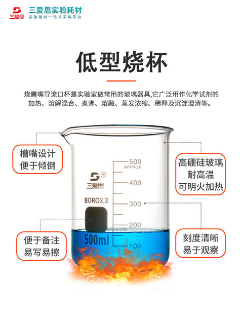 Sanaisi C16 low glass beaker 5ml-10L open flame resistant high ...