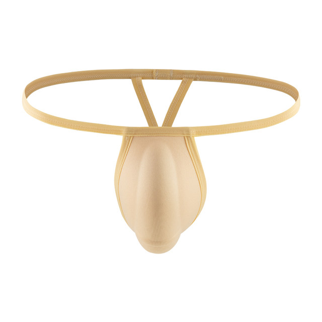 Men's sponge cup underwear JJ contour revealing sports anti-wear crotch ...