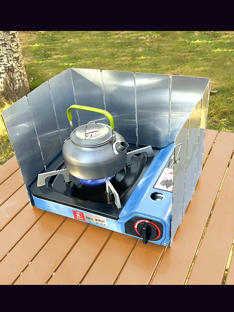 Camping Stove Windshield - Aluminum Alloy - Portable Outdoor Cooking