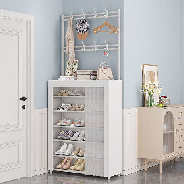Dust-proof shoe rack multi-layer household floor-standing integrated ...