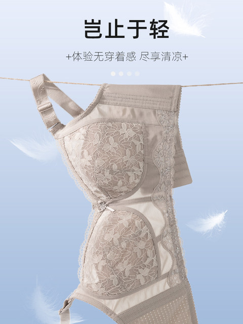 Large Bust Minimizing Bra, Summer Thin Bra for Women, Side Breast ...