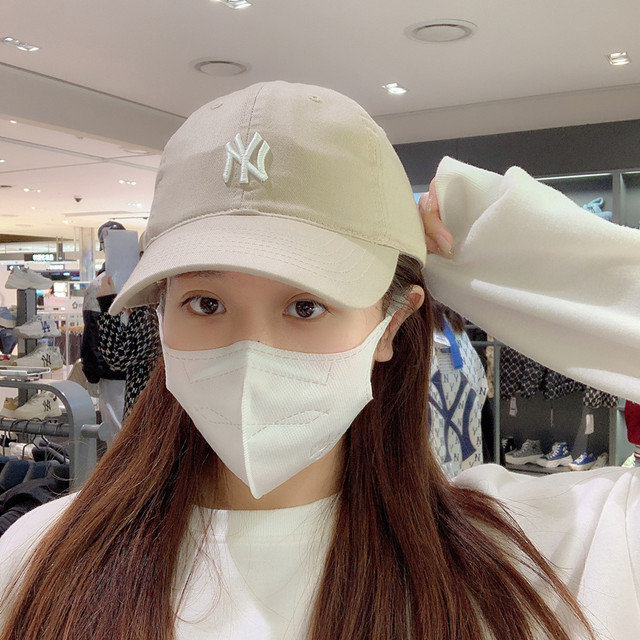 Korean authentic MLB hat NY Yankees baseball cap men's and women's curved eaves LA spring and ...