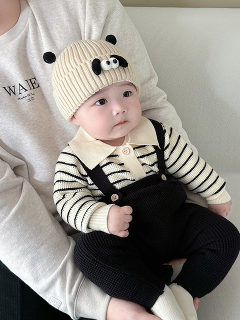 Baby hat in autumn and winter cute knitted wool caps, warm newborn baby ...