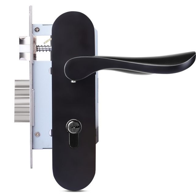 Yuema indoor bedroom door lock household solid wood door magnetic split ...