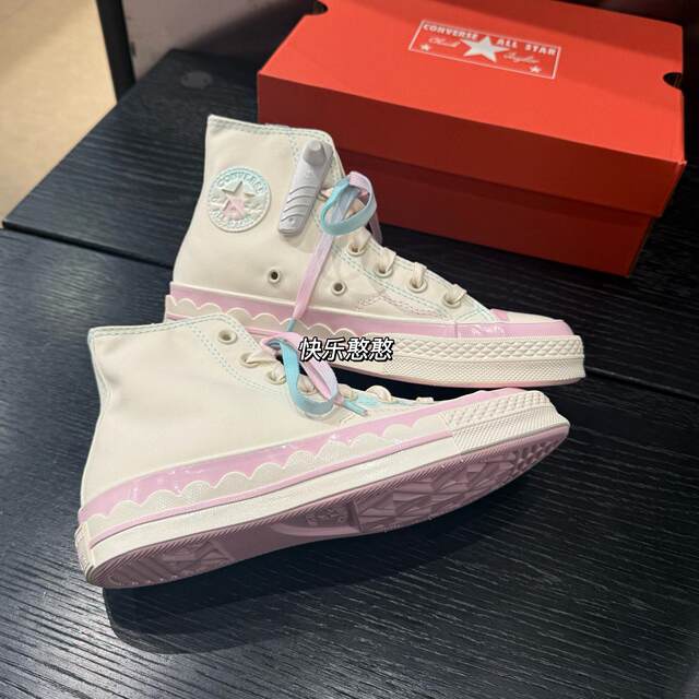 Converse CONVERSE1970S Fun ice cream powder white wave wind high -top ...