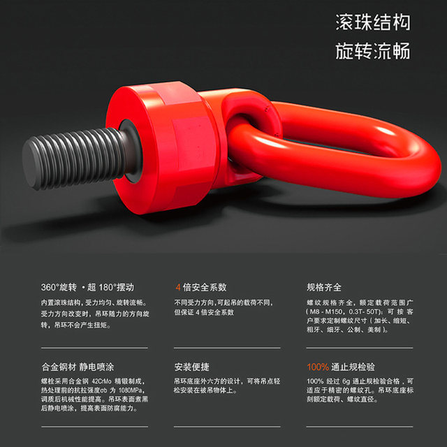 360-degree universal rotating lifting ring screw lifting ear hanging ...
