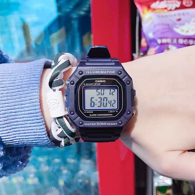 Casio small square watch for men and women retro electronic waterproof ...