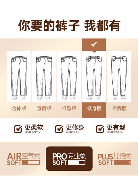 【Stretchable and Washable】Septwolves Black Jeans for Men, New Autumn ...